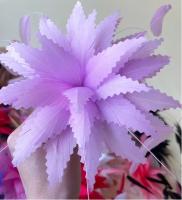 China 15x15 Cm Flower Feather Mounts Stripped Goose Feather With Wire Accessory for sale