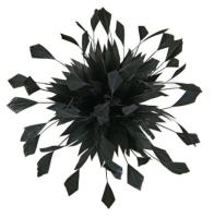 China 15x15cm Goose Millinery Feather Flowers Feather Mounts With Wire Accessory Pattern Dyed for sale