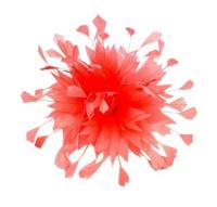 China 15x15cm Goose Millinery Feather Flowers Feather Mounts With Wire Accessory Pattern Dyed for sale