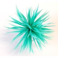 China Event Party Supplies 10*10 cm Goose Biot Feather Flower Mount with Wire Accessory for sale