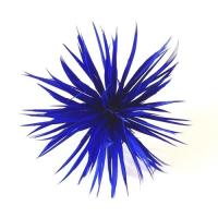 China Event Party Supplies 10*10 cm Goose Biot Feather Flower Mount with Wire Accessory for sale