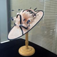 China Horse Racing Festival Millinery Supplies Feather And Sinamay Hat Fascinator for sale