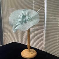 China Millinery Supplies Headband Sinamay Hat Stylish 15*15 cm for sale