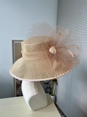 China Millinery Supplies Sinamay Feather Fascinator Hat 30*40 cm for sale