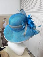 China Millinery Supplies Sinamay Feather Fascinator Hat 30*40 cm for sale