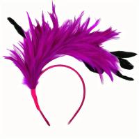 China Millinery Supplies Fascinator Hat Decoration Feather Flower With Headband for sale