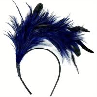 China Millinery Supplies Fascinator Hat Decoration Feather Flower With Headband for sale