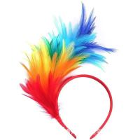 China Millinery Supplies Fascinator Hat Decoration Hackle Feather Flower With Headband for sale