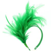 China Millinery Supplies Fascinator Hat Decoration Hackle Feather Flower With Headband for sale