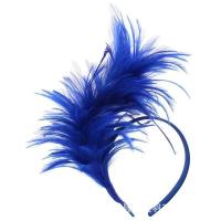 China Millinery Supplies Fascinator Hat Decoration Hackle Feather Flower With Headband for sale