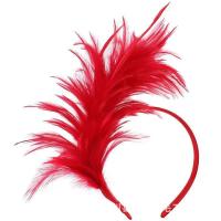 China Millinery Supplies Fascinator Hat Decoration Hackle Feather Flower With Headband for sale