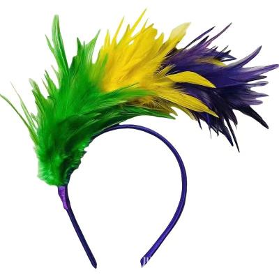 China Millinery Supplies Fascinator Hat Decoration Hackle Feather Flower With Headband for sale