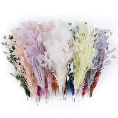 China Millinery Supplies Fascinator Hat Decoration Triangle Feather Flower for sale
