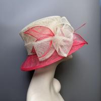 China Millinery Supplies Party Decoration Sinamay Base Hat With Headband for sale