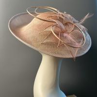 China Millinery Supplies Party Decoration Sinamay Base Hat With Headband for sale