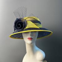 China Millinery Supplies Party Decoration Sinamay Base Hat With Headband for sale