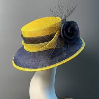 China Millinery Supplies Party Decoration Sinamay Base Hat With Headband for sale
