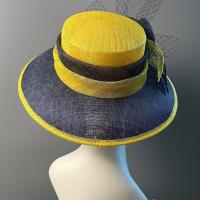 China Millinery Supplies Party Decoration Sinamay Base Hat With Headband for sale