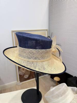China Millinery Supplies Party Decoration Sinamay Base Hat With Headband for sale