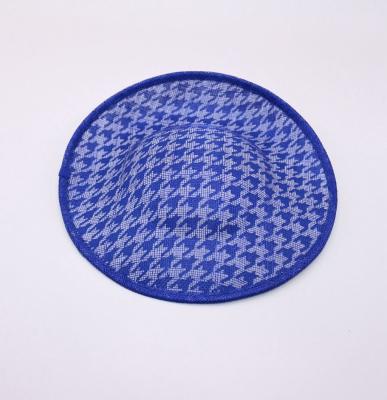 China Millinery Supplies Party Decoration Printed Sinamay Base Hat for sale