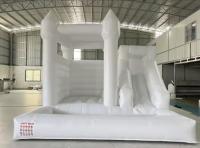 China Pastel White Inflatable Bouncy Castle for Kids Wedding Bouncer PVC 3m x 3m Custom Size for sale