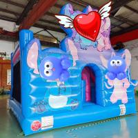 China Inflatable Bounce House with Slide 5x5x3.1m Custom Cartoon Theme Outdoor Playground for Kids Party Events 15 Person Capacity for sale