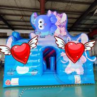 China Inflatable Bounce House with Slide 5x5x3.1m Custom Cartoon Theme Outdoor Playground for Kids Party Events 15 Person Capacity for sale