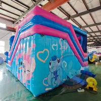 China Inflatable Bounce House with Slide 5x5x3.1m Custom Cartoon Theme Outdoor Playground for Kids Party Events 15 Person Capacity for sale