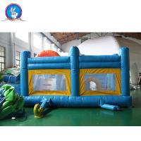 China Custom Ocean Theme Inflatable Bounce House Slide Combo 10ft x 8ft with Dolphin Decorations for Kids Party Rental for sale