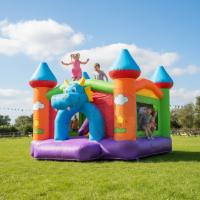 China Custom Cartoon Hippo Inflatable Bouncer Animal Theme Bounce House for Kids Birthday Party Outdoor Playground 3m for sale