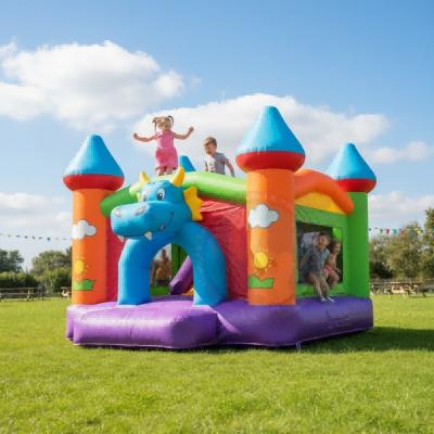 China Custom Cartoon Hippo Inflatable Bouncer Animal Theme Bounce House for Kids Birthday Party Outdoor Playground 3m for sale