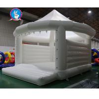 China White Inflatable Bounce House Wedding Bouncer Castle with Slide PVC 3 Year Warranty for sale