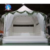 China White Inflatable Bounce House Wedding Bouncer Castle with Slide PVC 3 Year Warranty for sale