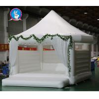 China White Inflatable Bounce House Wedding Bouncer Castle with Slide PVC 3 Year Warranty for sale