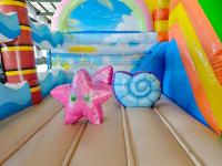 China Commercial Inflatable Beach Bouncer Slide Island Style 3m x 2m x 2.5m Durable PVC Outdoor Water Amusement for sale