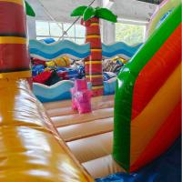 China Commercial Inflatable Beach Bouncer Slide Island Style 3m x 2m x 2.5m Durable PVC Outdoor Water Amusement for sale
