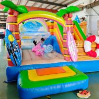 China Commercial Inflatable Beach Bouncer Slide Island Style 3m x 2m x 2.5m Durable PVC Outdoor Water Amusement for sale