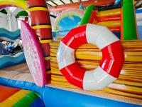 China Commercial Inflatable Beach Bouncer Slide Island Style 3m x 2m x 2.5m Durable PVC Outdoor Water Amusement for sale