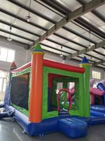 China Large Inflatable Bouncer Combo with Swimming Pool 5x5m Customizable PVC Bounce House for Kids for sale