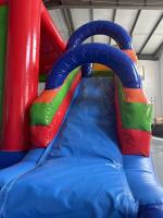 China Large Inflatable Bouncer Combo with Swimming Pool 5x5m Customizable PVC Bounce House for Kids for sale