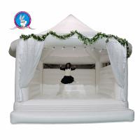China Inflatable White Wedding Moon Bouncer Bounce House 6.2m x 5m for Parties for sale
