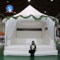 China Inflatable White Wedding Moon Bouncer Bounce House 6.2m x 5m for Parties for sale