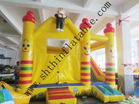 China Tong Huan 5x5m Inflatable Bounce Castle Jumping Castle 0.55mm PVC Tarpaulin 8+ Person CE Certified Blower for sale