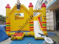 China Tong Huan 5x5m Inflatable Bounce Castle Jumping Castle 0.55mm PVC Tarpaulin 8+ Person CE Certified Blower for sale