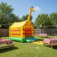China Giraffine Theme Inflatable Bouncer Large Jumping House Castle EN71 PVC 110V for sale