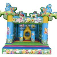 China Kids Inflatable Bouncy Castle 0.55mm PVC Bounce House with Blower CE EN71 Certified for sale