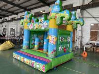 China Kids Inflatable Bouncy Castle 0.55mm PVC Bounce House with Blower CE EN71 Certified for sale