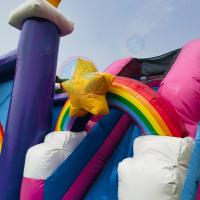 China Custom Inflatable Unicorn Bounce House with Slide 10ft for Kids Party Rental and Outdoor Play for sale