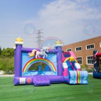 China Custom Inflatable Unicorn Bounce House with Slide 10ft for Kids Party Rental and Outdoor Play for sale