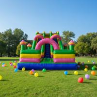 China Custom Inflatable Bouncy Castle with Slide 8x5x5.6m EN14960 Certified for Kids Outdoor Play for sale